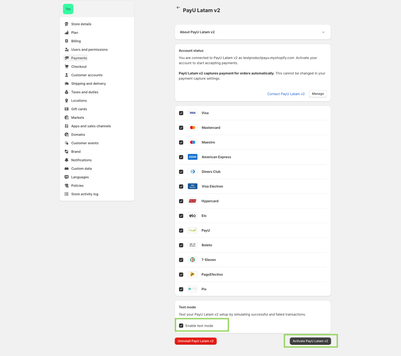 Shopify - PayU Latam v2 | PayU Latam